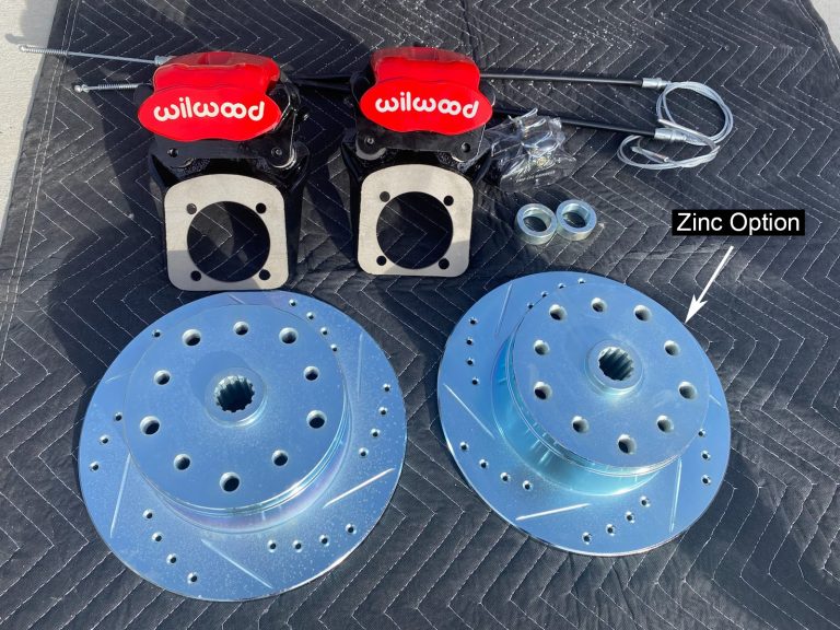 Rear Wilwood E-Brake Caliper Cross-Drilled Disc Brake Kit – Bug/Ghia ’52-’65 – Vintage V-Dubs