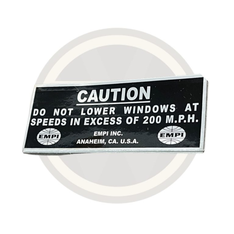 Caution Sticker – Vintage V-Dubs